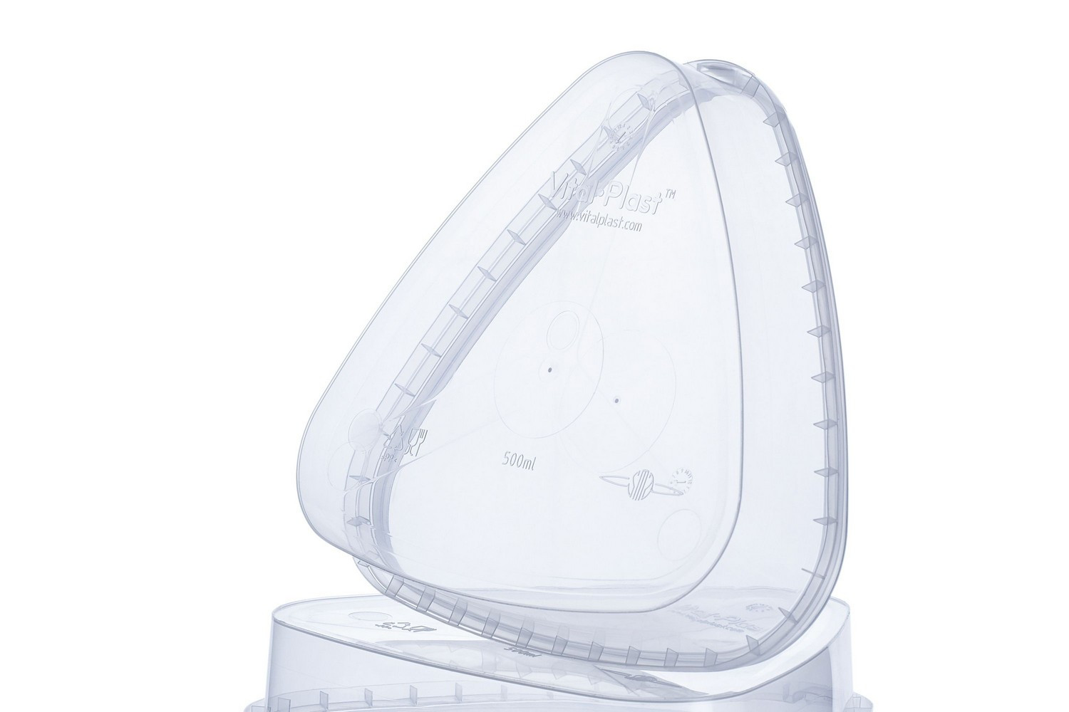 Vitalplast 500 ml triangular plastic liquid tight container tupper with ...